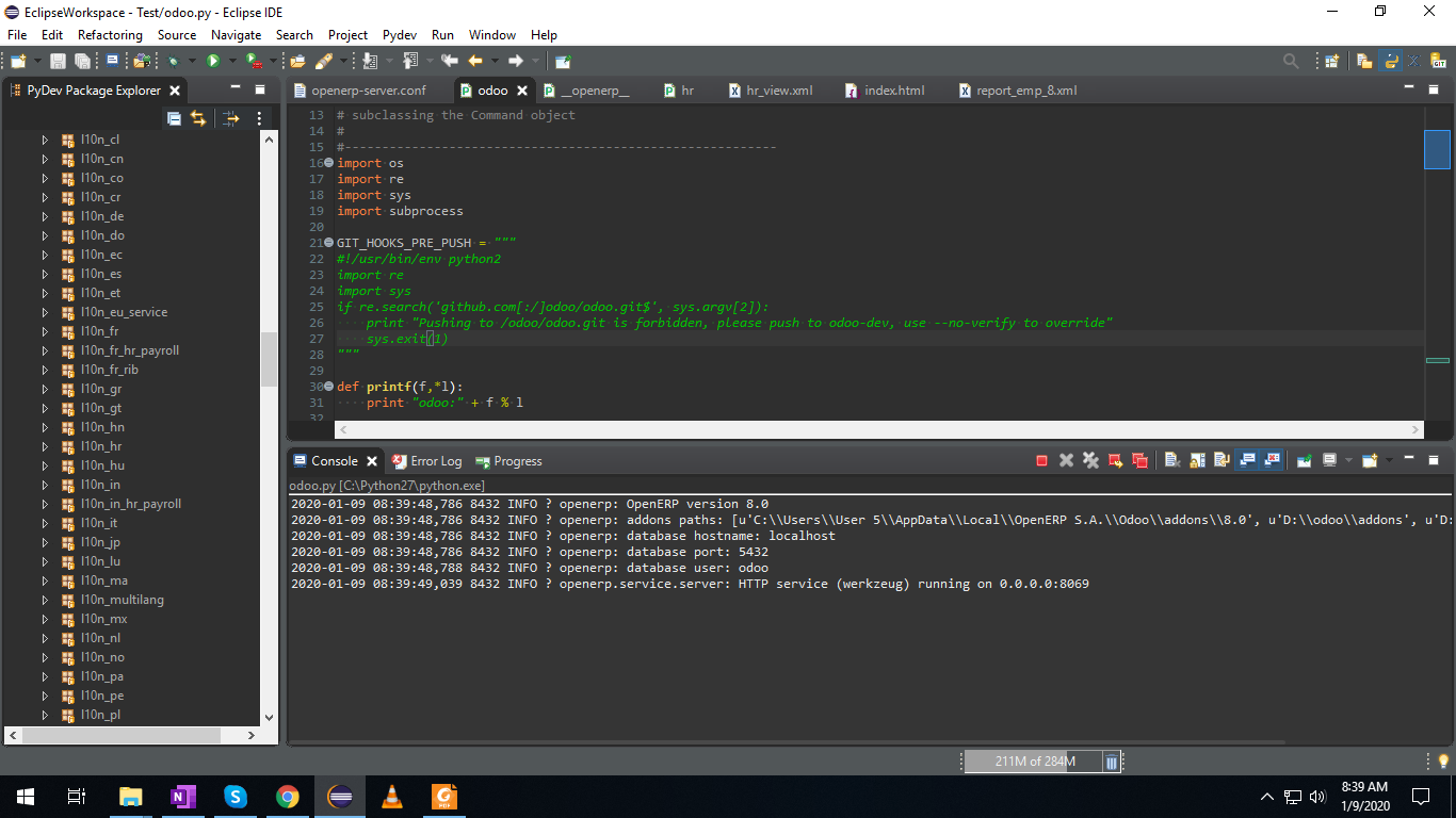 Setting up the Odoo Development Environment in Windows – ESSL