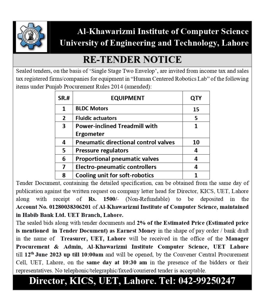 Tender Notice – KICS